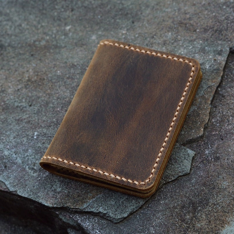 Leather Card Wallet - Etsy