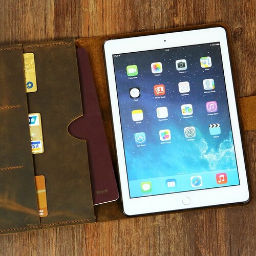 Personalized Vintage Distressed Leather Ipad Cover Case for - Etsy