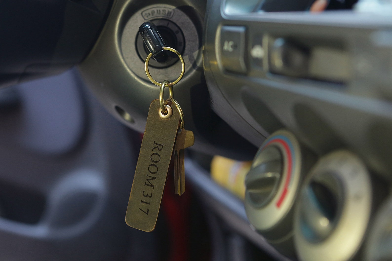 Personalized Brown Mens Leather Keychain Men Custom Car Key | Etsy