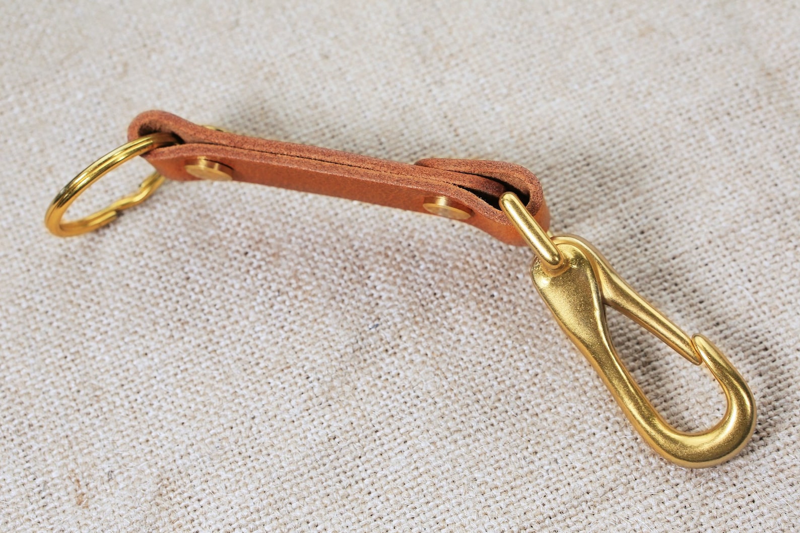 Heavy Duty Leather Keychain Clip Hook Personalized Black | Etsy