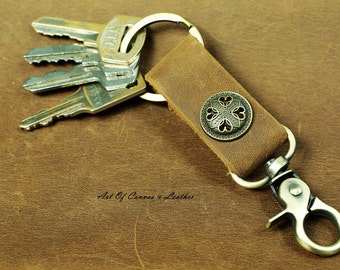 Leather Key Clip - Etsy