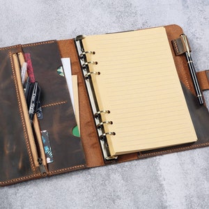 Rustic Leather Travel Diary Log , Personalized Refillable Leather ...