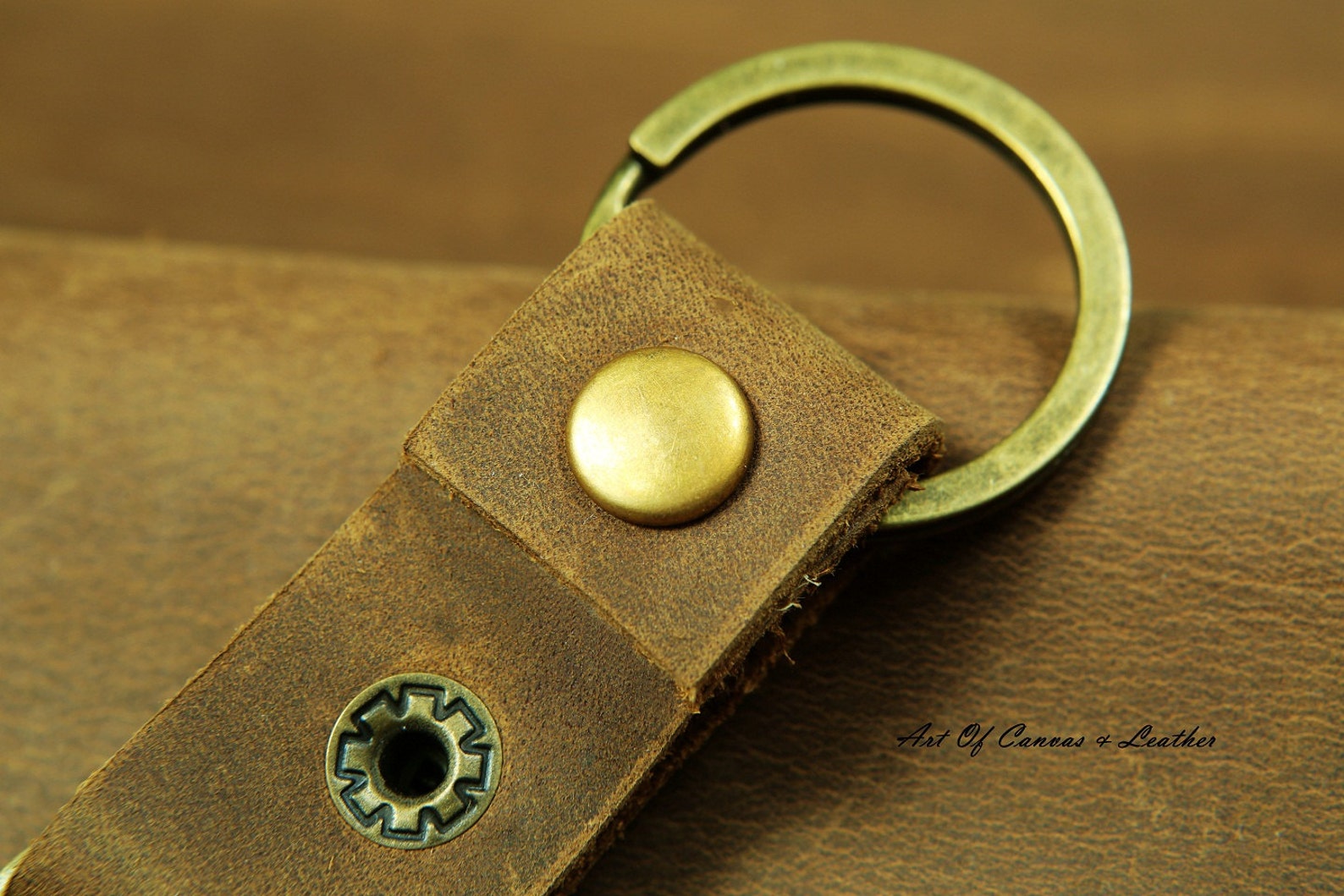 Leather Personalised Keyrings / Custom Keychains / Leather Key Clip ...