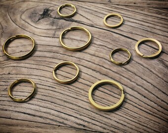 Triangle Solid Brass Split Key Ring Brass Split Keyring - Etsy