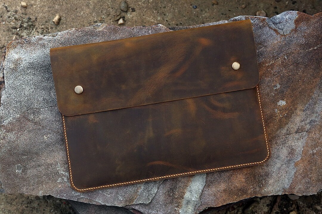 Rustic Leather Sleeve Case for MacBook Air M4 15 13, Leather MacBook ...