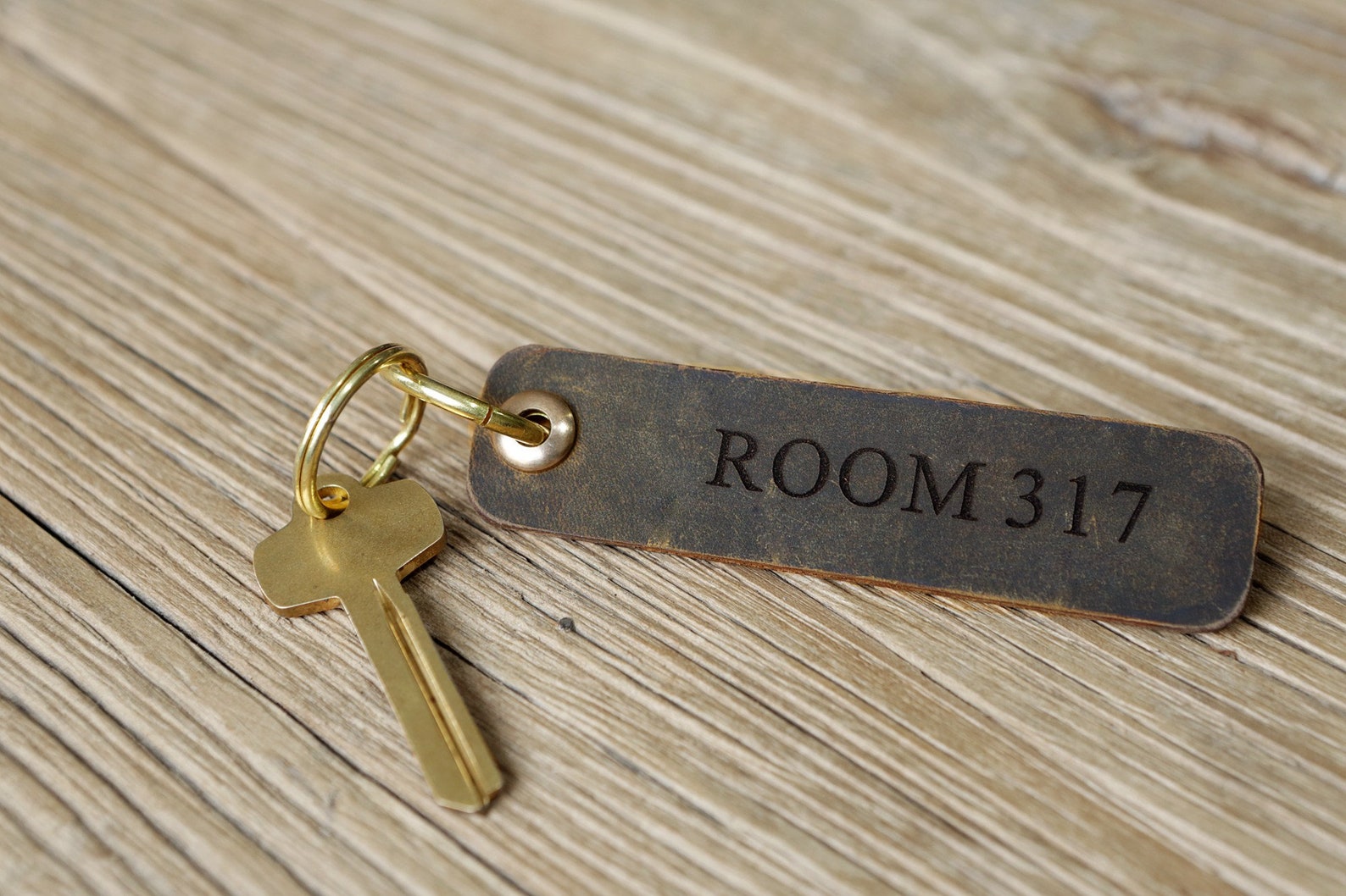 Personalized Brown Mens Leather Keychain Men Custom Car Key | Etsy