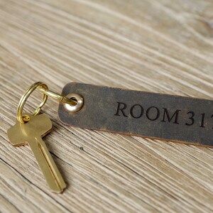 Personalized Brown Mens Leather Keychain , Men Custom Car Key Fob ...