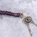 Vintage Distressed Braided Leather Keychain Key Fob Customized With ...