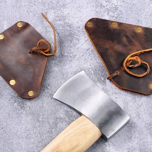 Leaher Axe Head Sheath Protect Cover , Leather Hatchet Sheath , Axe ...