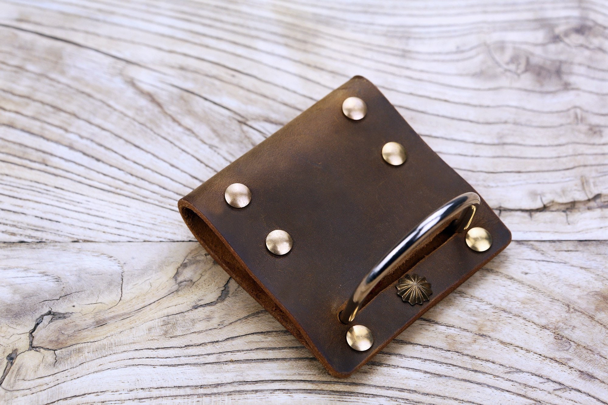 Heavy Duty Leather Hammer Belt Holder Holster, Distressed Leather Tool ...