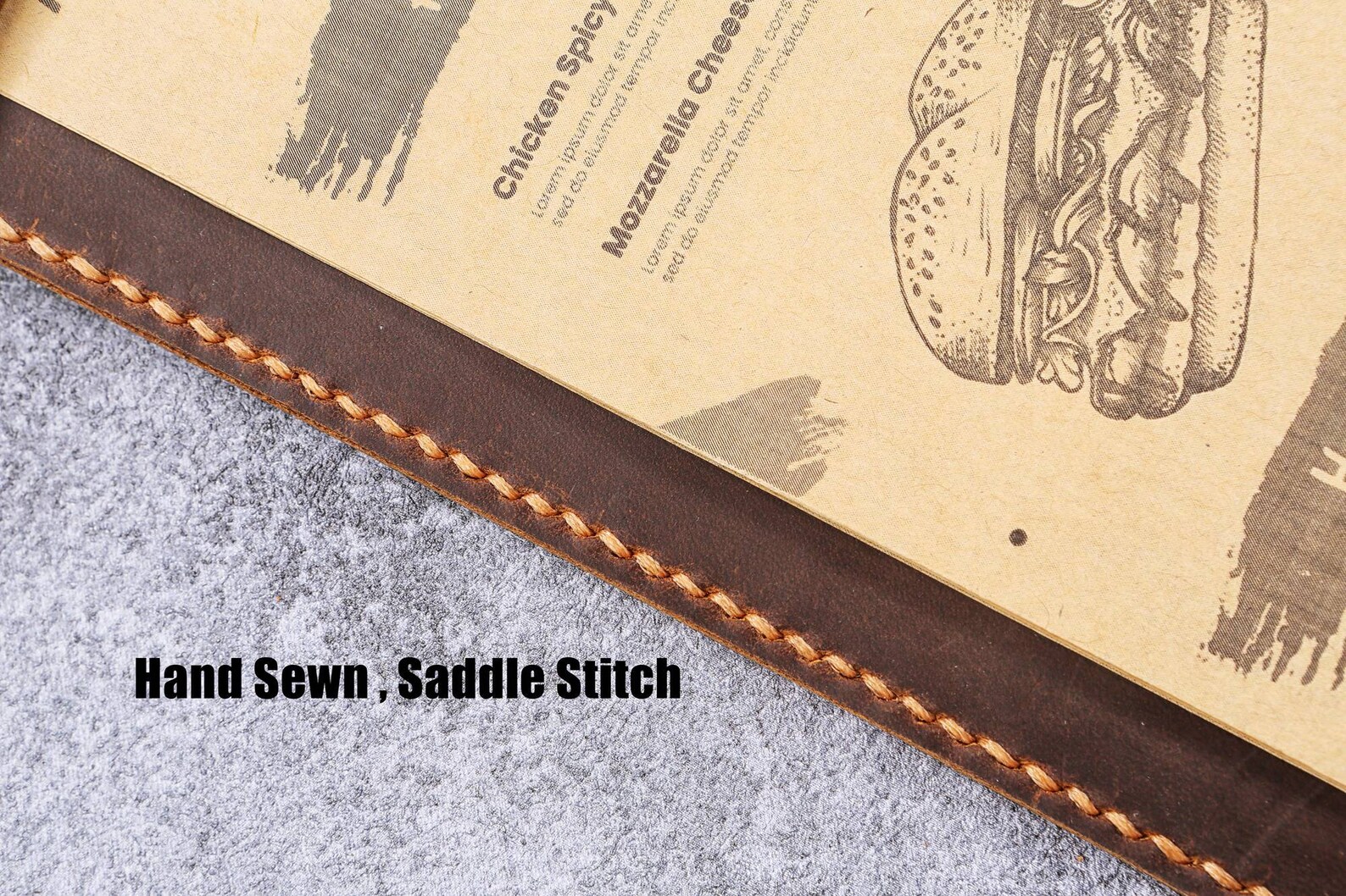 Personalized Custom Leather Menu Board Holder Cover for Restaurant Bar ...