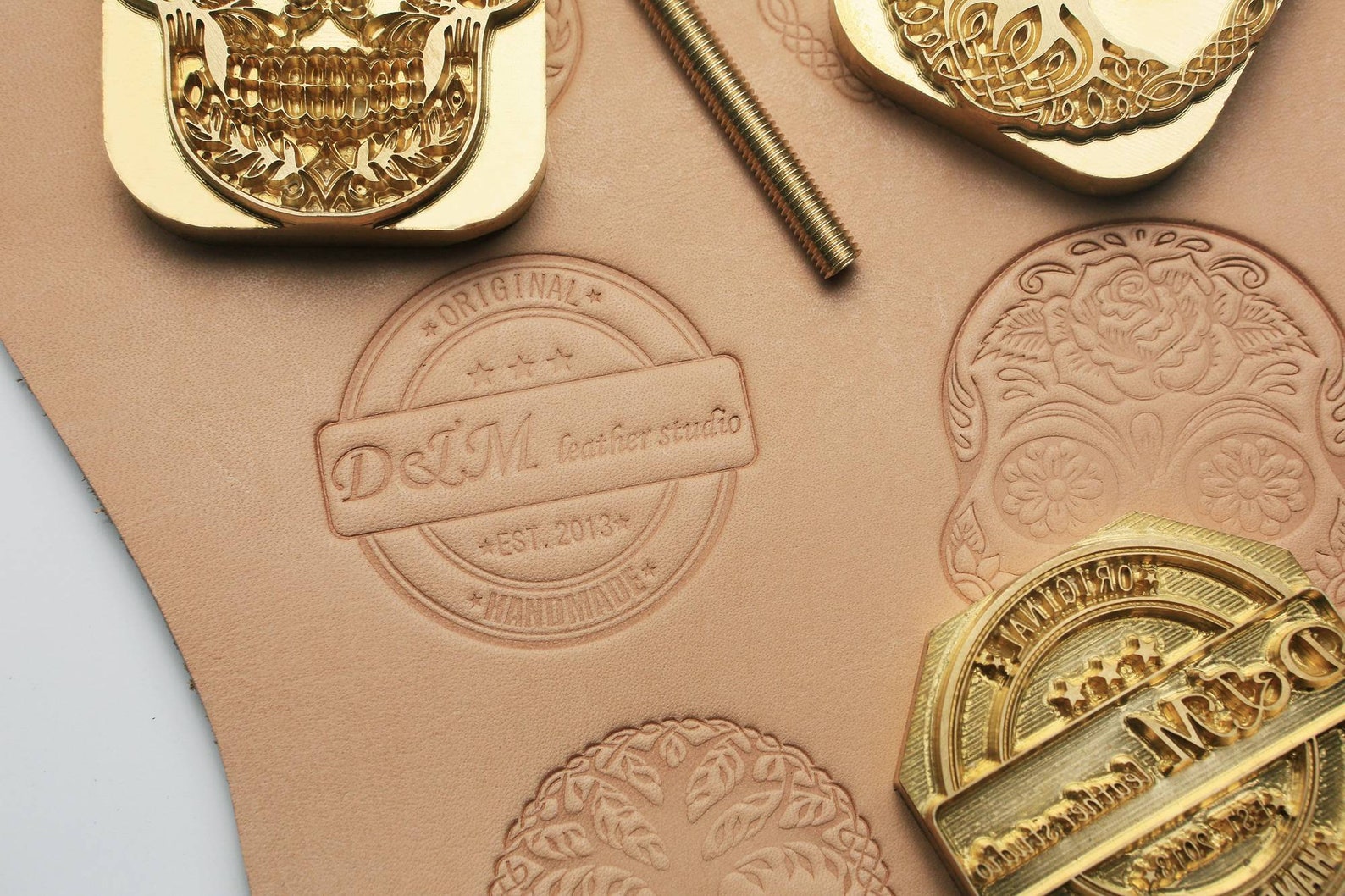 Large Custom Leather Stamp Brass Stamp for Leather Custom - Etsy