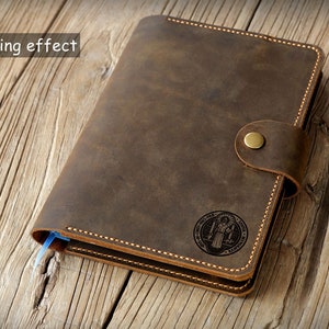 Personalized Distressed Leather Cover Case Portfolio for Minimalism Art ...