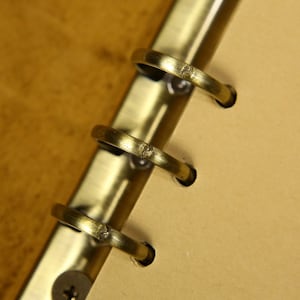 Personalized Simple A5 leather ring binder notebook cover / | Etsy