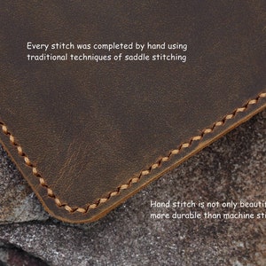 Personalized Distressed Leather Cover Case Portfolio for Minimalism Art ...