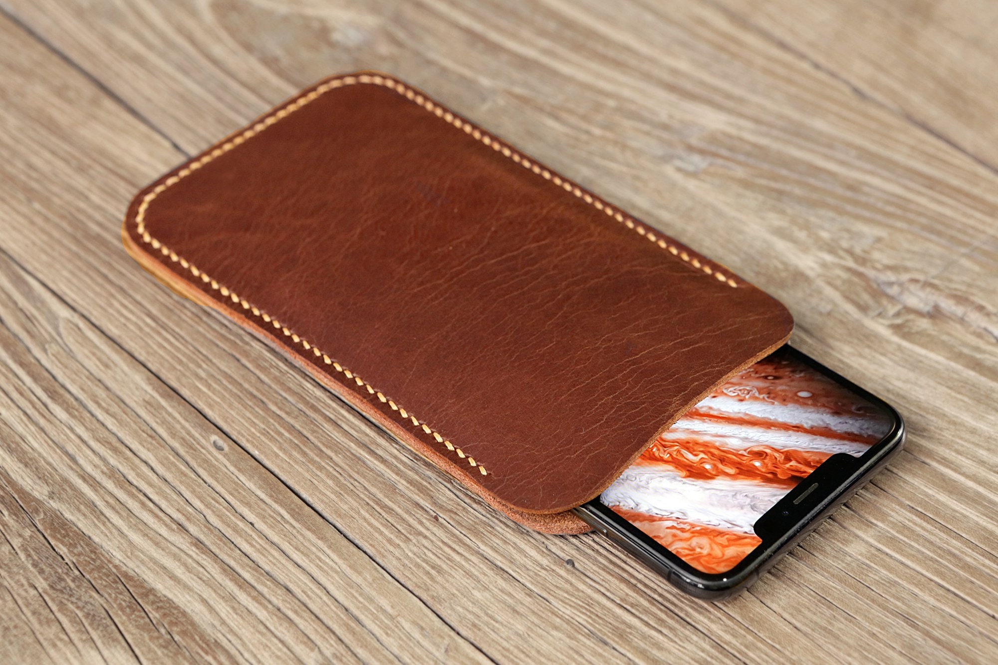 Personalized Full Grain Leather Iphone 13 12 Mini 11 Pro Max - Etsy