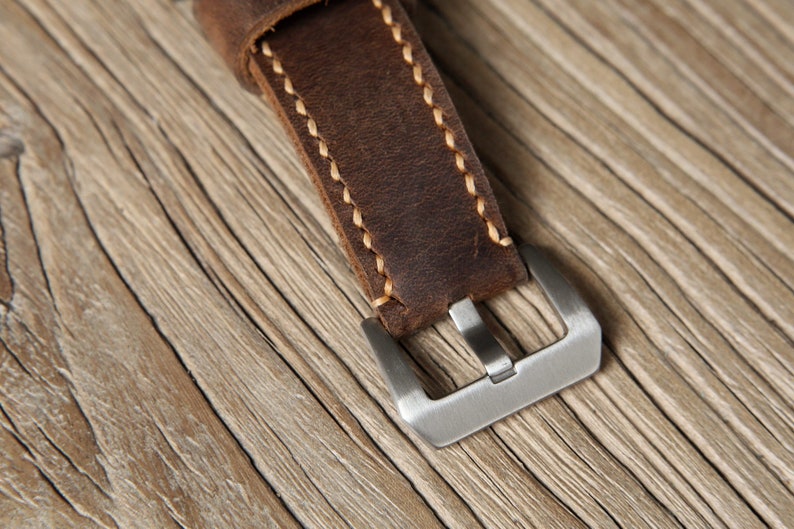 Vintage Mens Leather Watch Straps Rustic Brown Leather Band - Etsy