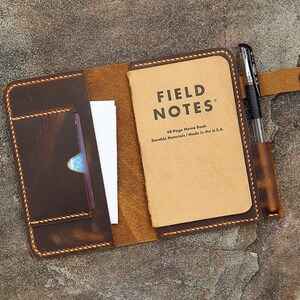 Personalized Leather Field Notes Case Wallet / Mens Leather Pocket ...