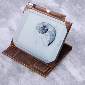 Handmade Leather Folio Cover for Onyx Boox Note Air 2 Boox Tab Ultra ...