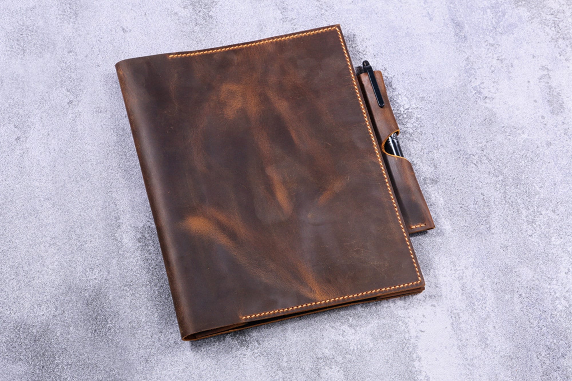 Handcrafted Rugged Leather Folio Cover Case for Supernote A5X2 Manta ...