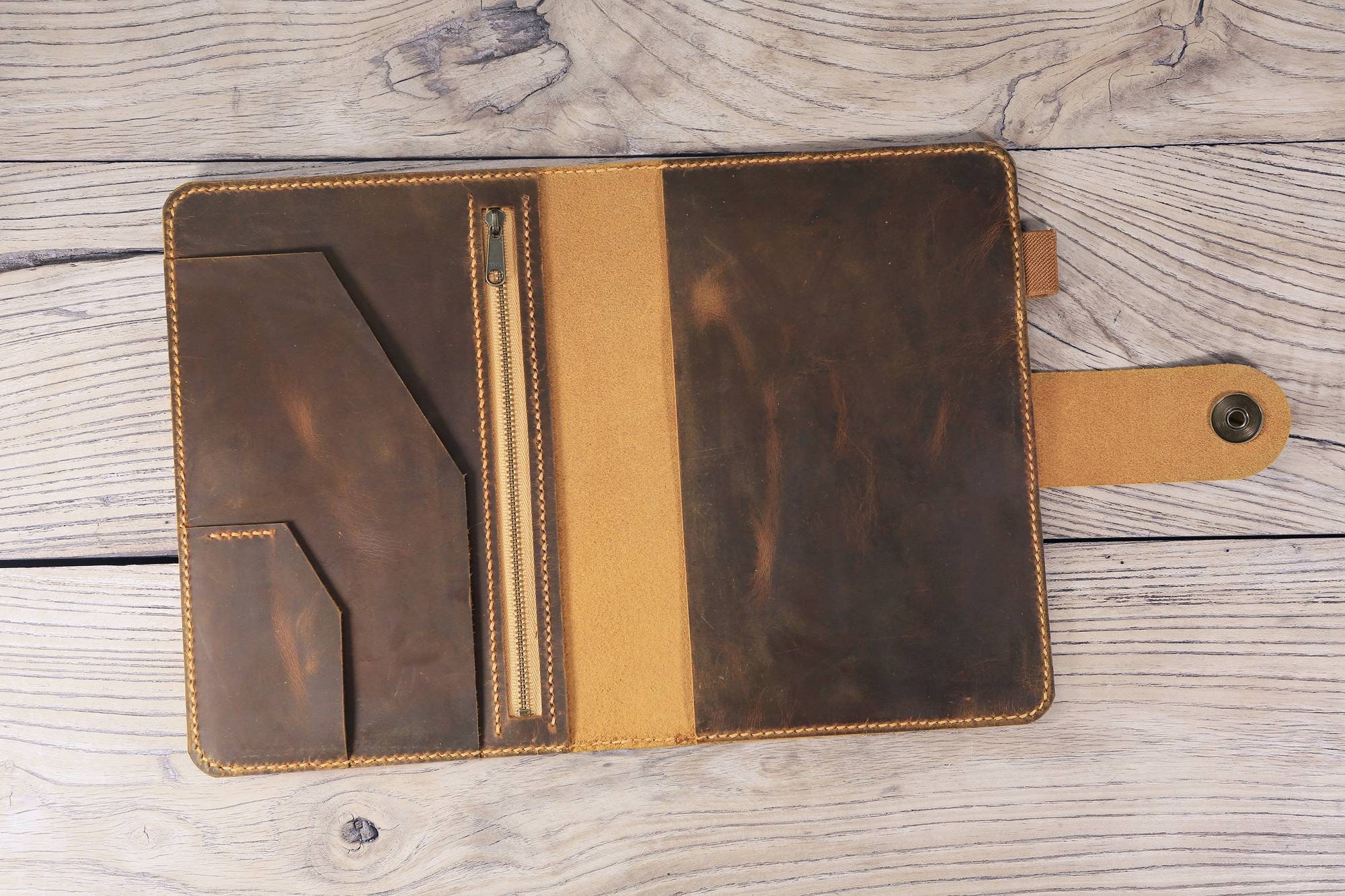 Personalized Leather Notebook Cover Full Grain Leather - Etsy