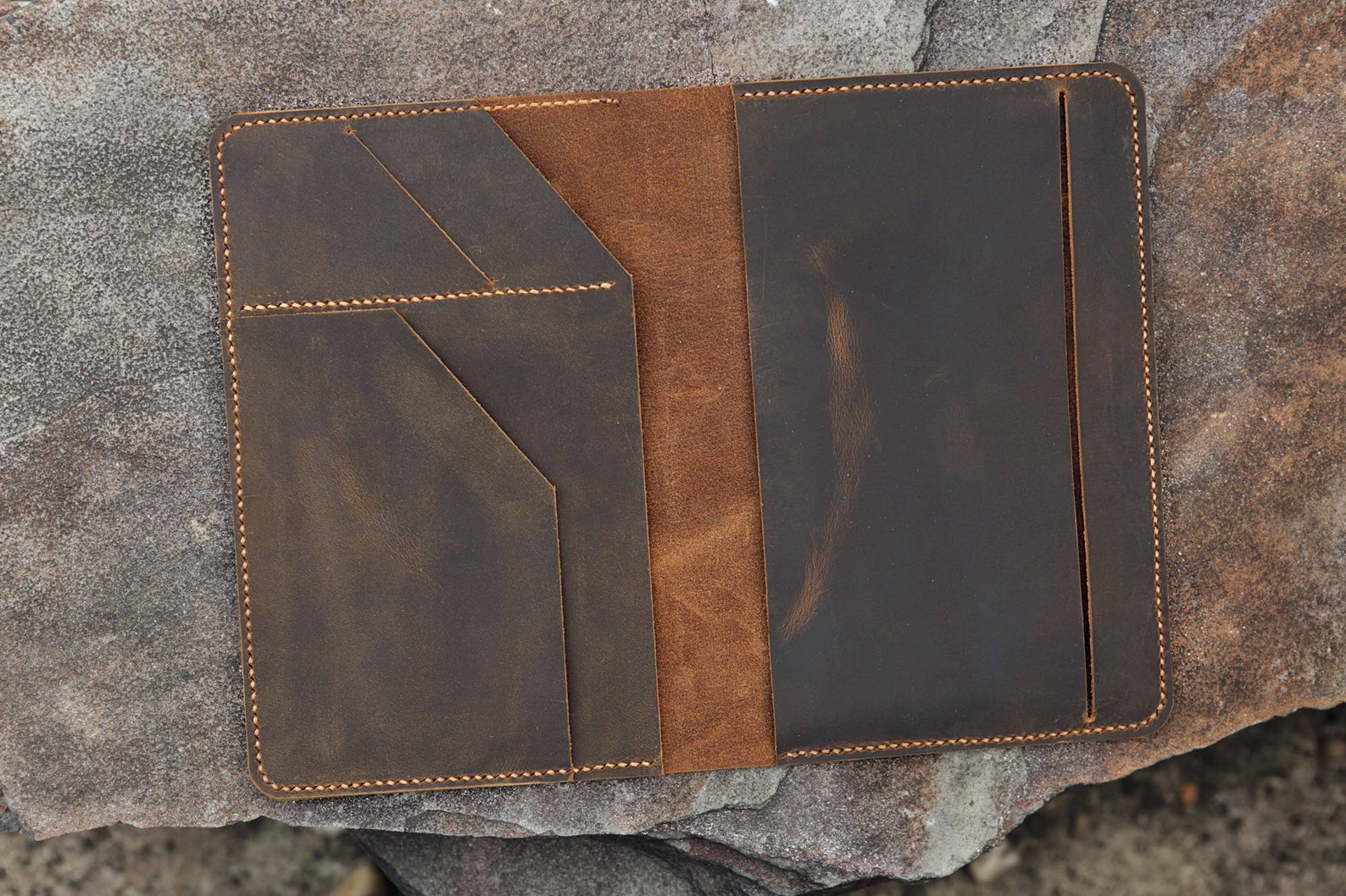 Personalized Distressed Leather Cover Case Portfolio for - Etsy
