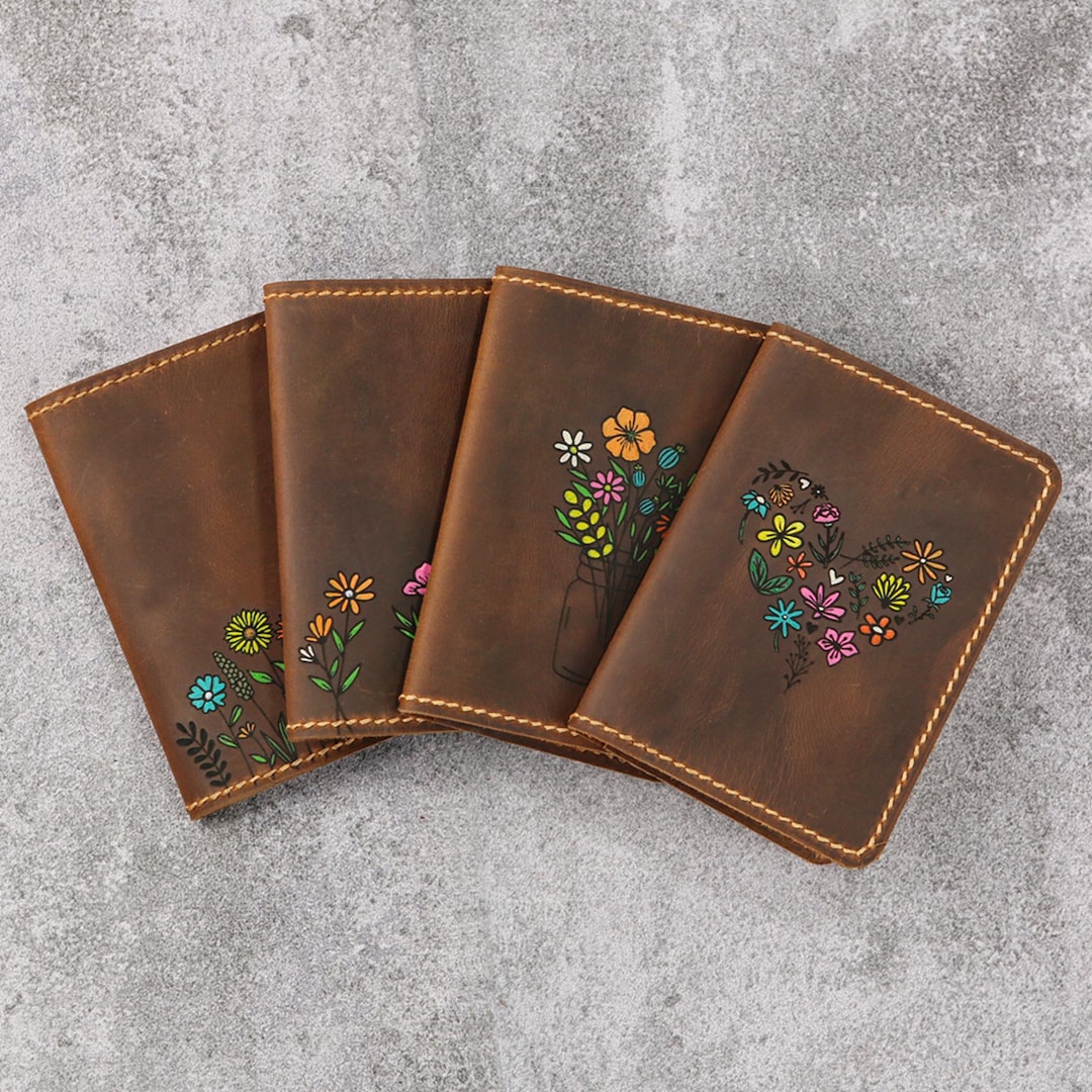 Personalized Pocket Journals for Women, Mini Leather Notebook, Cute ...