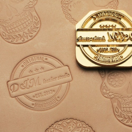 Custom Leather Stamp / Custom Brass Emboss Stamp / - Etsy