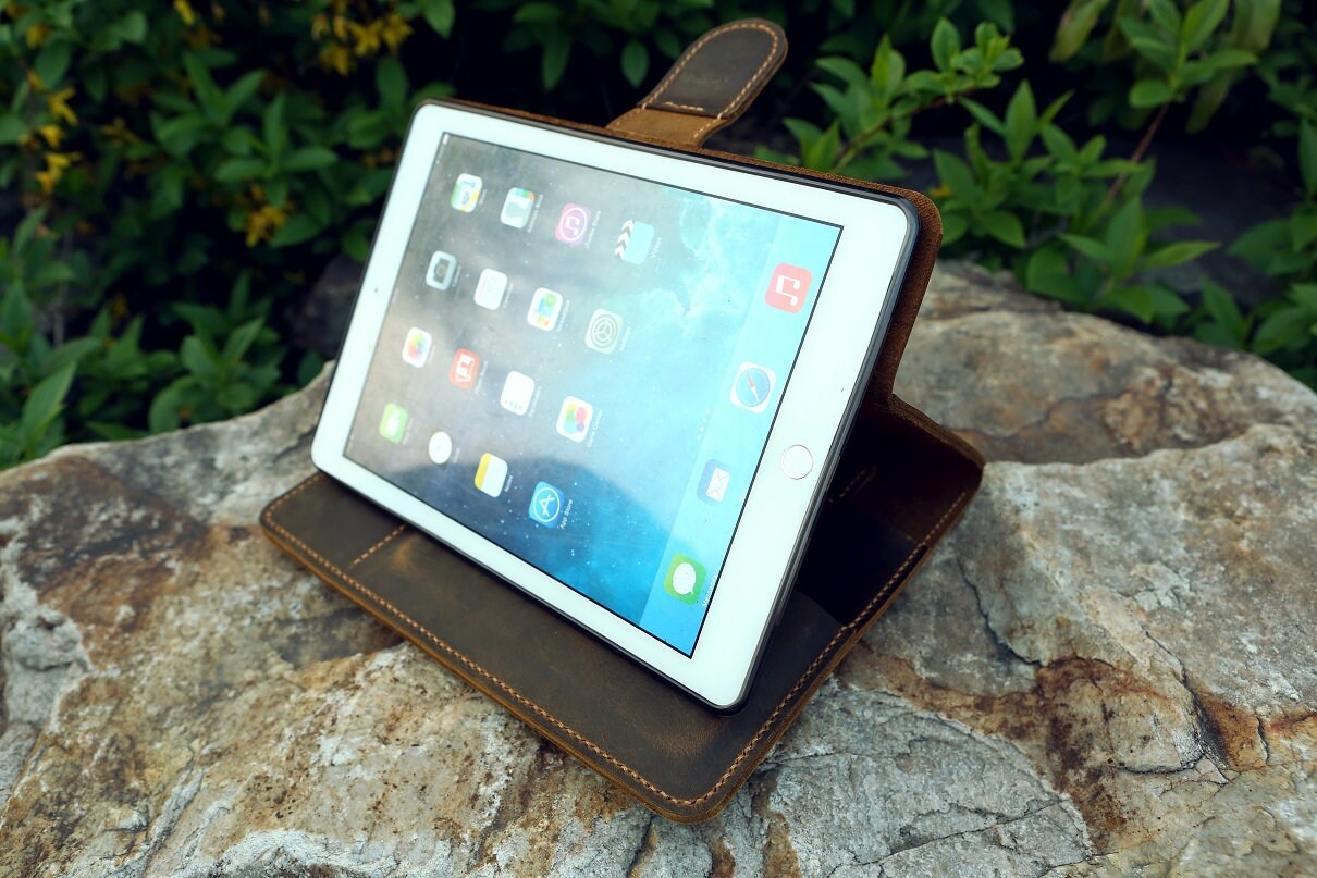 Vintage Distressed Leather Ipad Stand Cover for 2021 New Ipad - Etsy