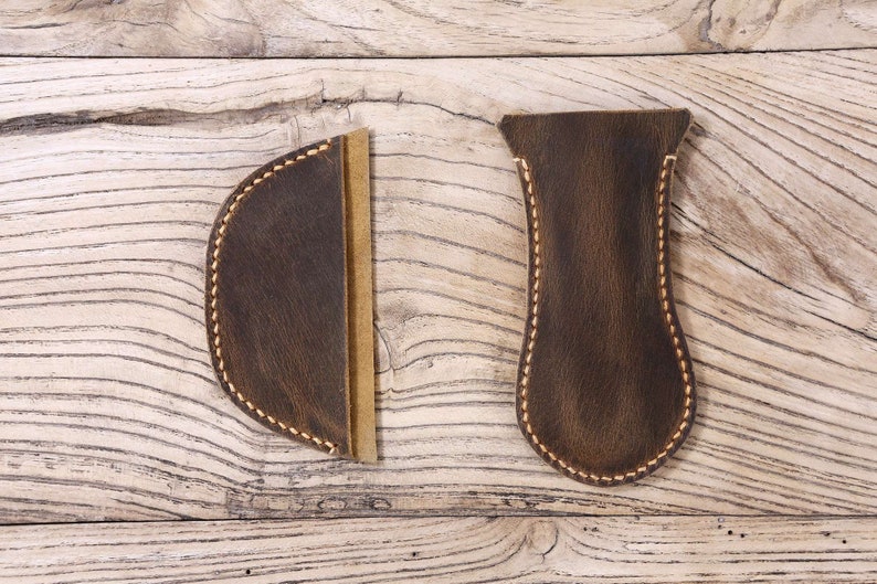 Personalized Leather Pot Holder , SET of 2 Leather Skillet Handle Cover ...