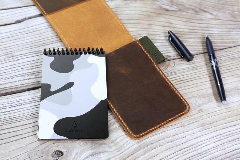Personalized Leather Rocketbook Mini Case Cover , Leather Flip Notebook ...