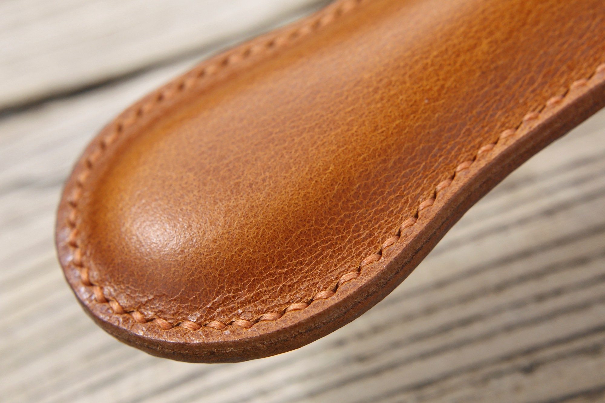 SET of 2 Brown Vegetable Tanned Leather Pot Handle Cover for Lodge Cast ...