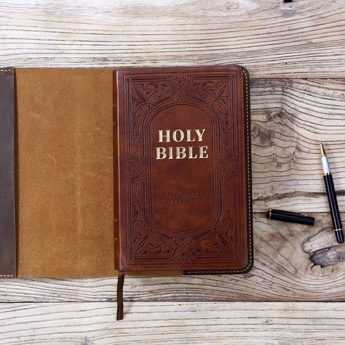 Personalized KJV Holy Bible Cover Custom Leather Holy Bible - Etsy