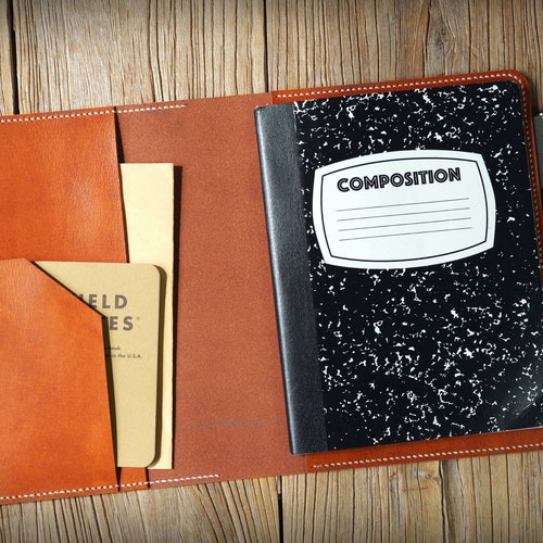 Personalized Leather Composition Notebook Book Cover Case / - Etsy