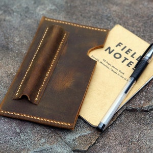 Leather Sleeve for Field Notes Pocket Size / Distressed Leather Field ...