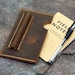 Leather Sleeve for Field Notes Pocket Size / Distressed Leather Field ...