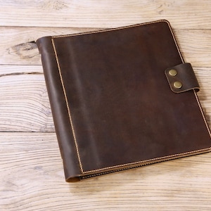 Personalized Vintage Leather Sheet Music Organizer Binder Cover , Full ...