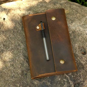 Vintage Distressed Leather Cover Case for A5 Notebook Journal Diary ...