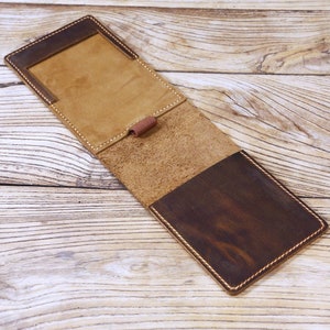 Personalized Vintage Brown Leather Golf Scorecard Holder Cover , Custom ...