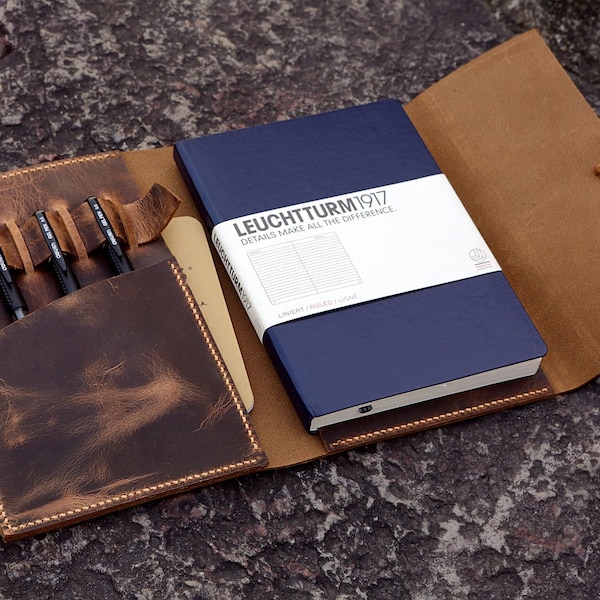 Leather Journal Case - Etsy