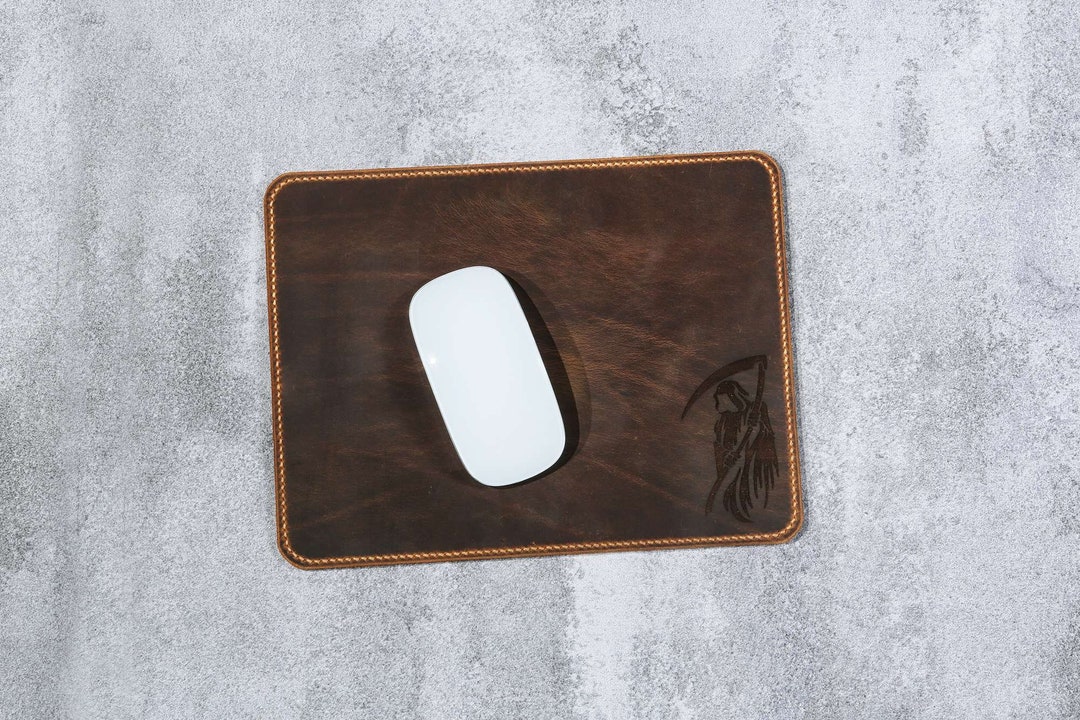 Personalized Leather Mousepad Mouse Pad , Personalized Black Brown ...