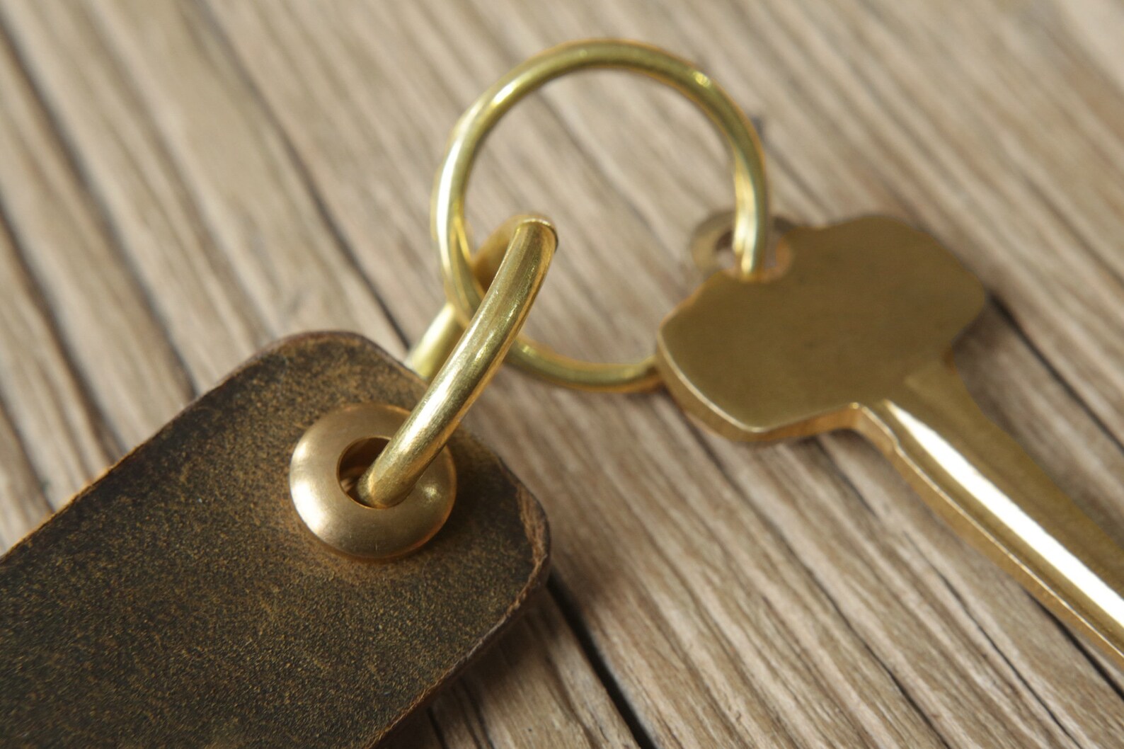 Personalized Brown Mens Leather Keychain Men Custom Car Key | Etsy