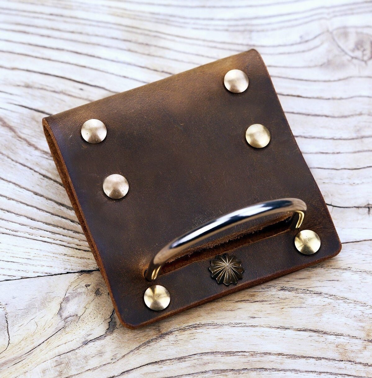 Heavy Duty Leather Hammer Belt Holder Holster, Distressed Leather Tool ...