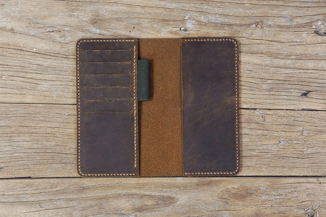 Personalized Leather Checkbook Covers With Pen Holder Custom - Etsy