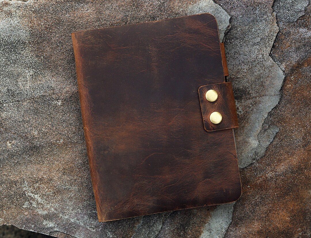 Vintage Retro A5 Leather Ring Binder Notebook Cover / Personalized ...