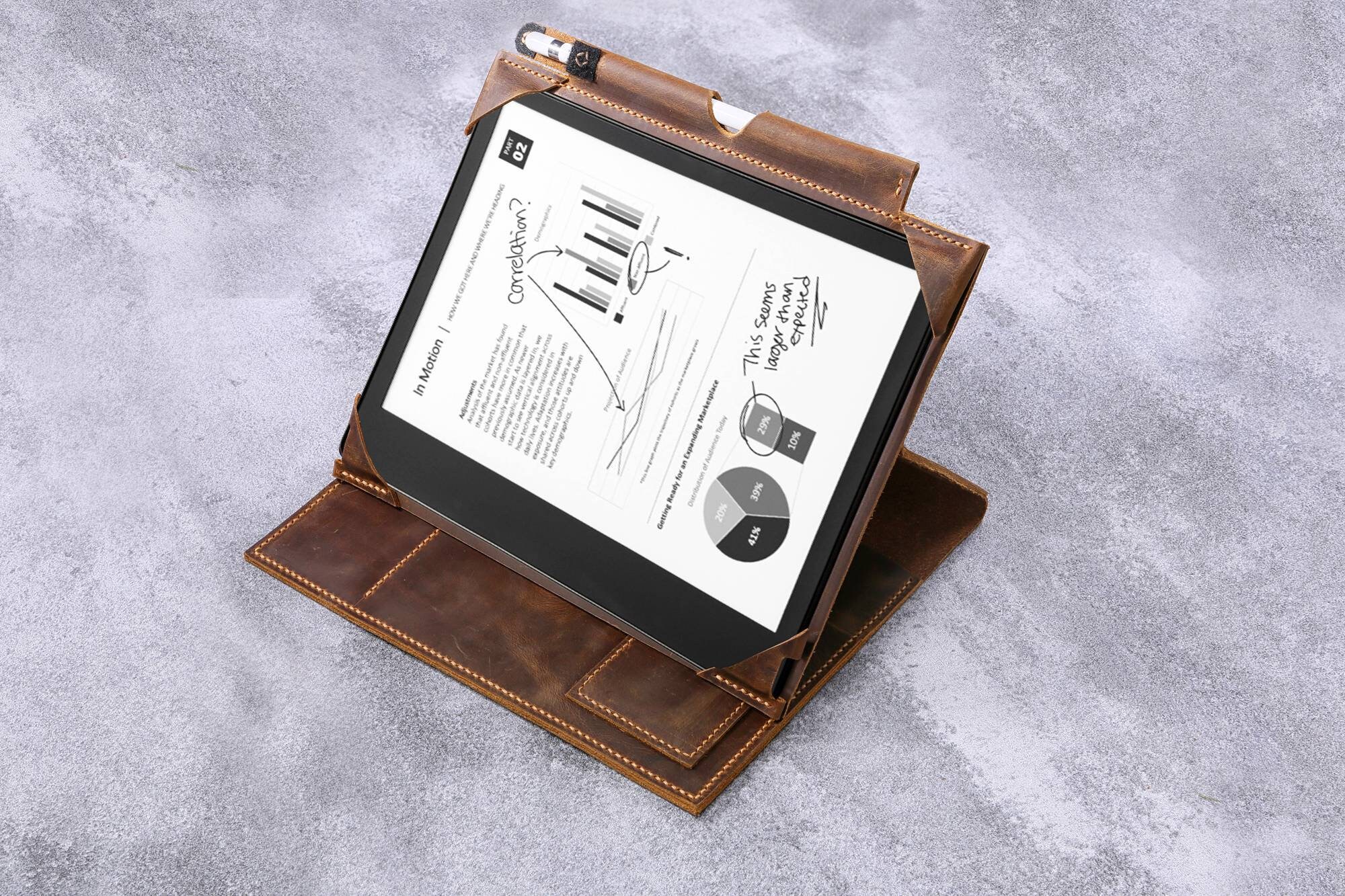 Handcrafted Distressed Leather Cover for Kindle Scribe - Etsy Denmark