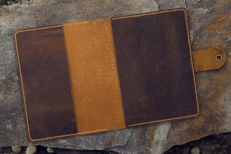 Personalized Vintage Rhodia Leather Cover Distressed Leather Cover for ...
