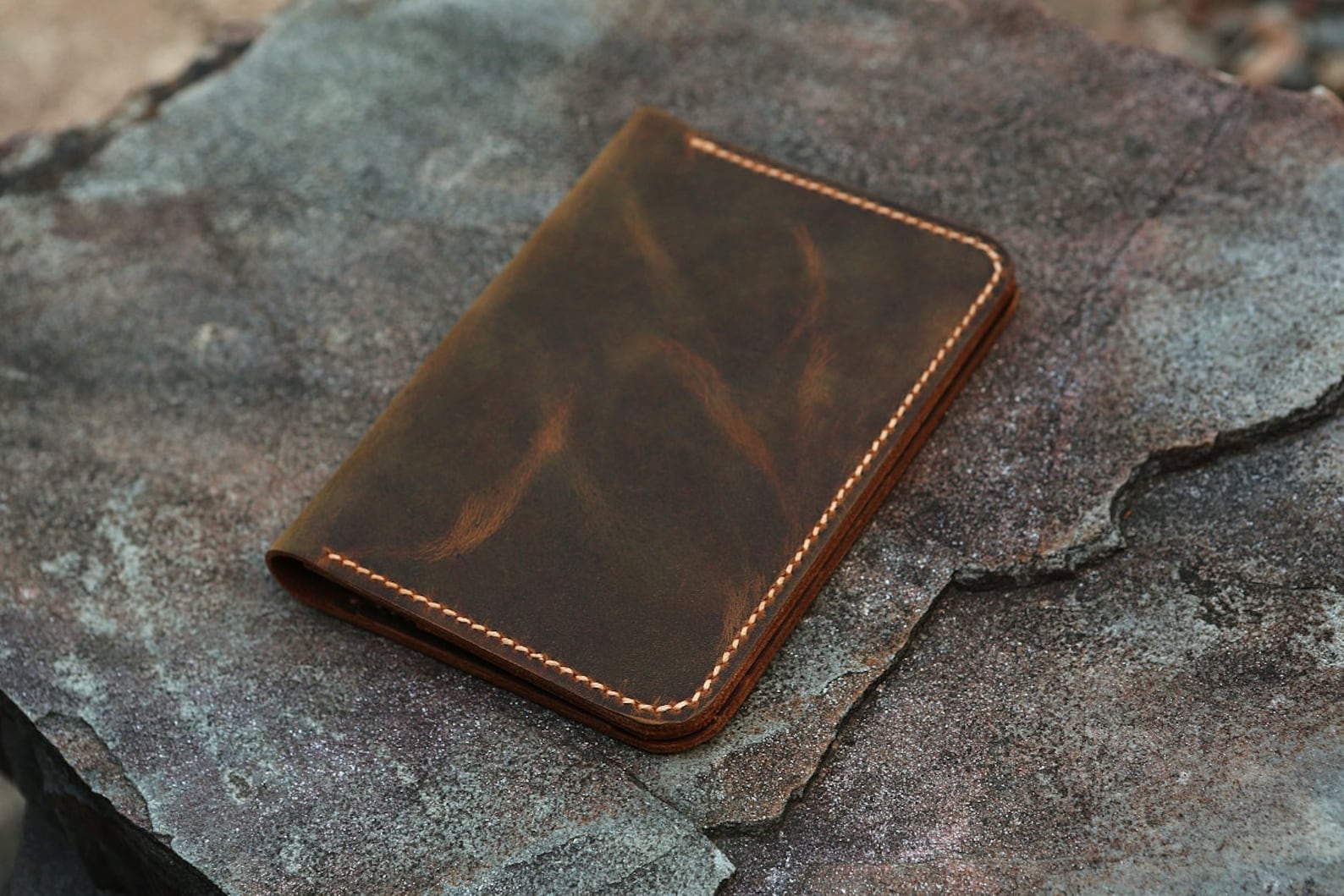 Vintage A6 notebook field notes leather Portfolio cover / | Etsy