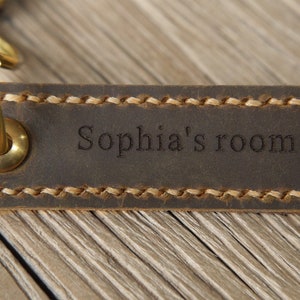 Personalized Brown Mens Leather Keychain , Men Custom Car Key Fob ...