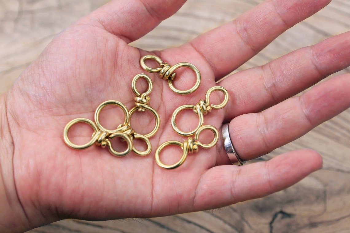 1 PCS Heavy Duty Solid Brass Swivel Connector Loop Hook for - Etsy